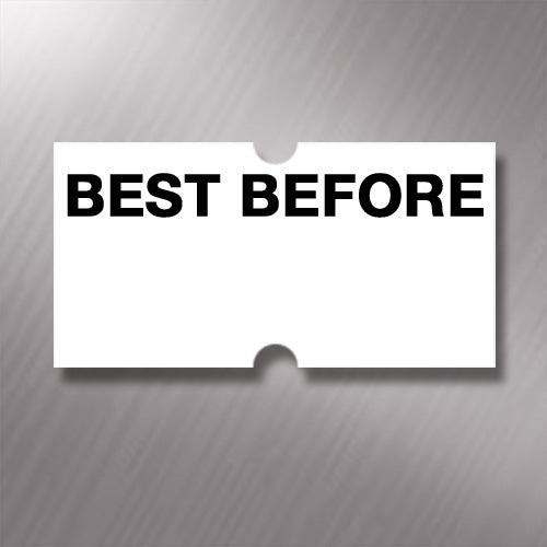 CT1 22 x 12mm Labels Printed 'Best Before' | Price Gun Land